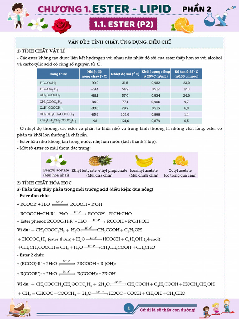 1.1. ESTER - LIPID - Phần 2 - GIẢI | PDF
