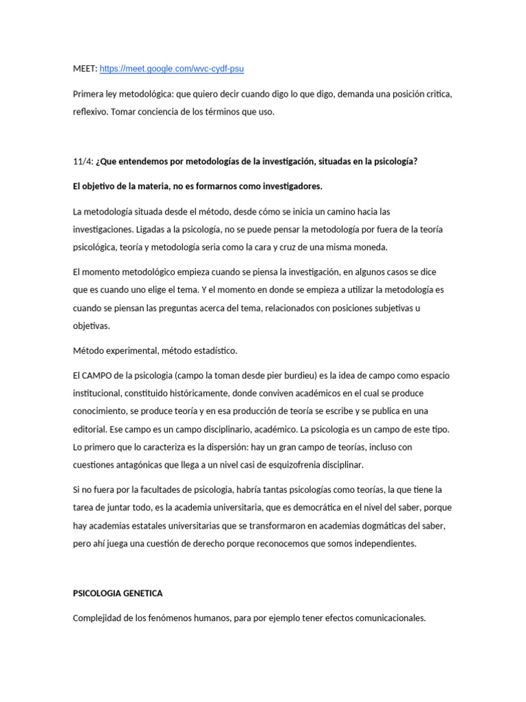 Clases Teoricas Mip | PDF | Sicología | Teoría