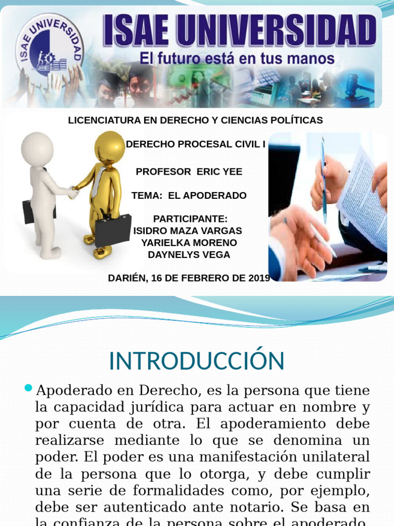 APODERADO | PDF | Abogado | Ley Pública