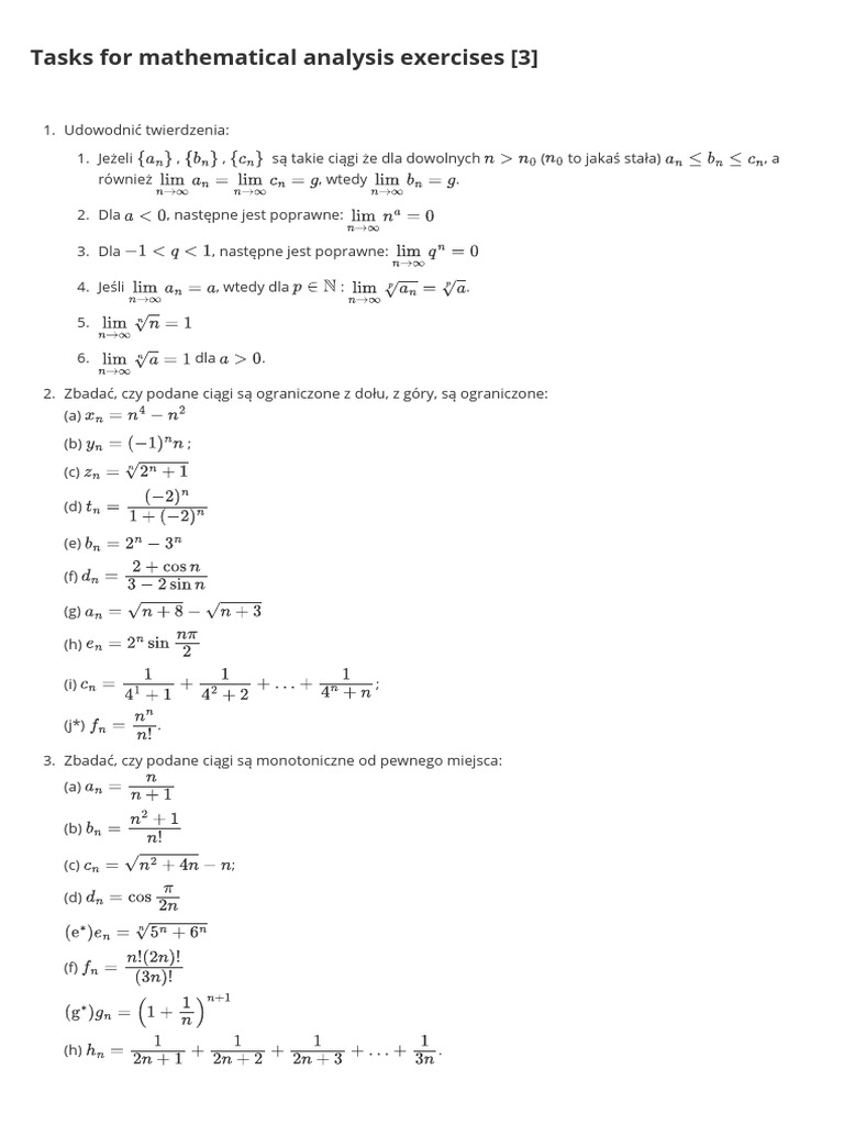 Calculus Tasks 3 | PDF