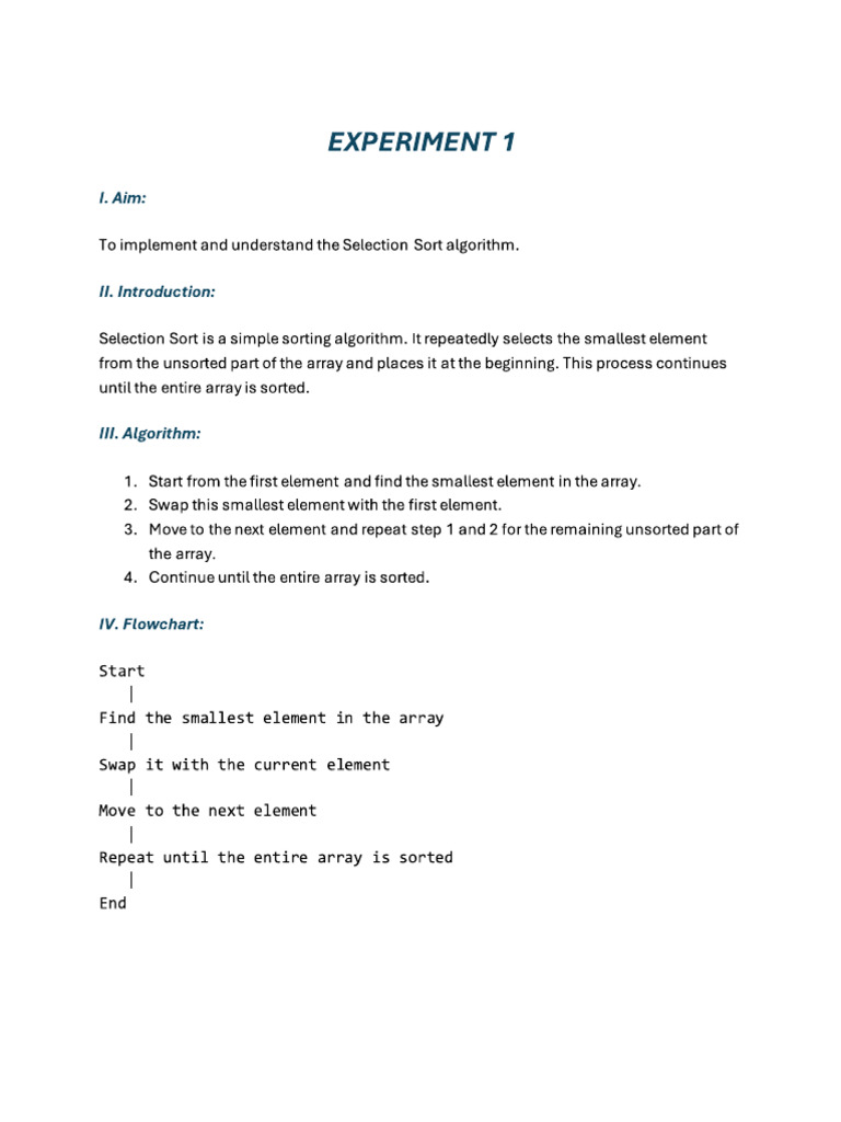 Lab Experiment 1 | PDF