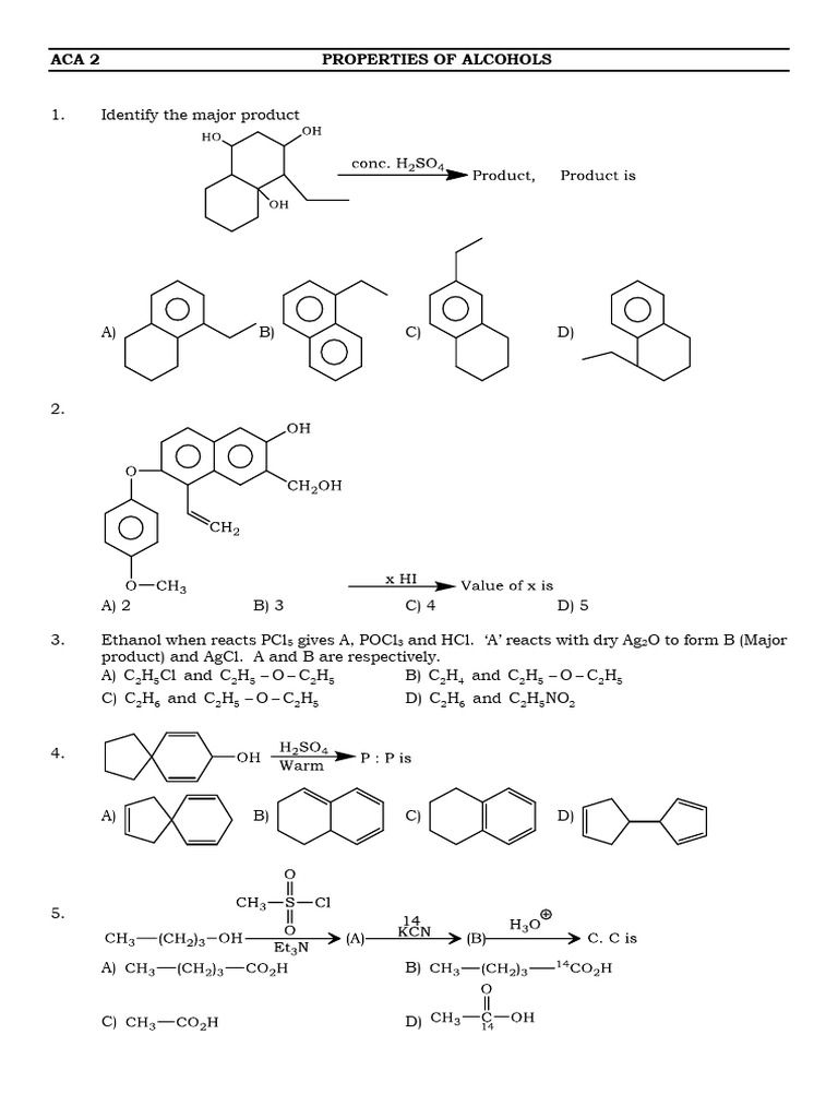 Alcohols ACS 2 | PDF | Chemical Compounds | Organic Chemistry