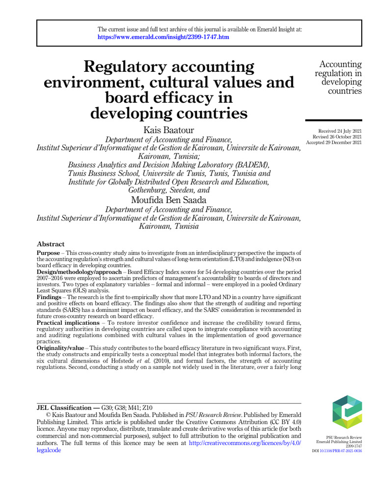 Regulatory Corporate Environment Cultural | PDF | Governance