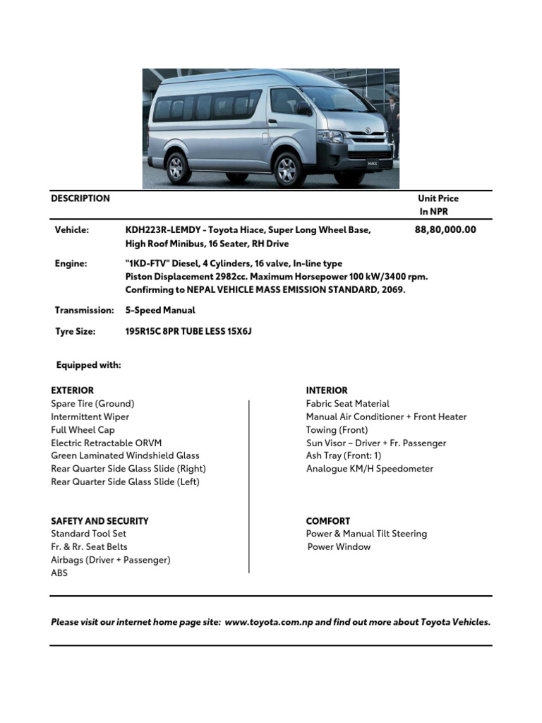 Hiace | PDF