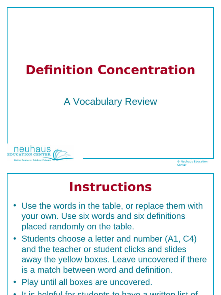 Definition Concentration | PDF