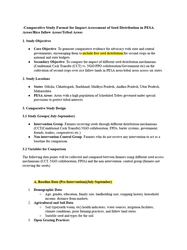 Seed Study Advocacy | PDF | Agriculture | Farmer