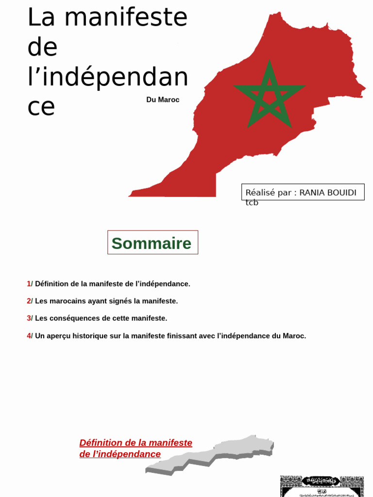 La Manifestation D'indépendance Du Maroc | PDF | Maroc | Afrique du Nord