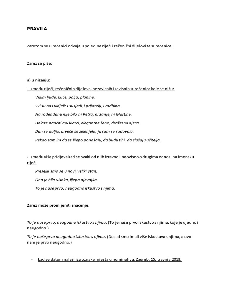 Zarez - Podsjetnik | PDF