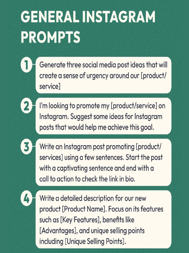 Chatgpt Prompts For Instagram | PDF