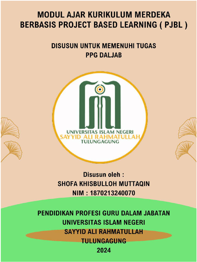 Modul Ajar PjBL Pendidikan Agama Islam | PDF