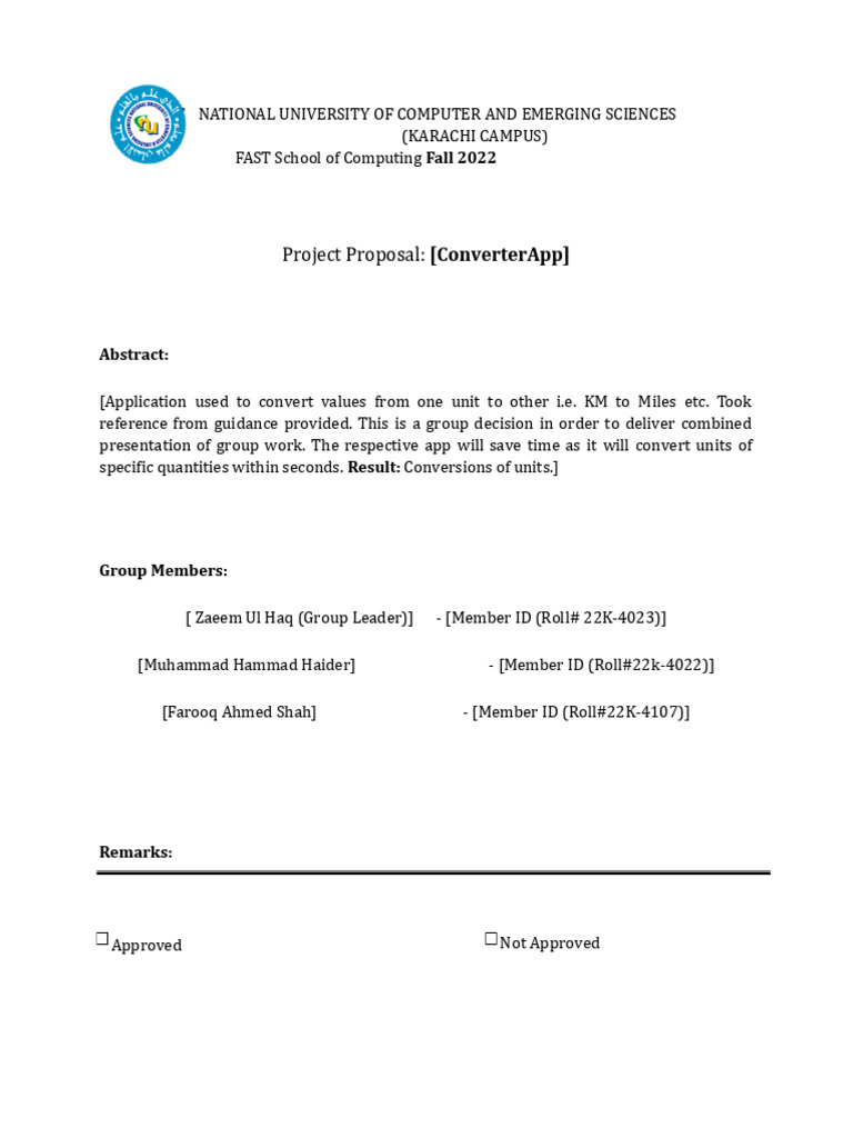 Project Sample Template | PDF