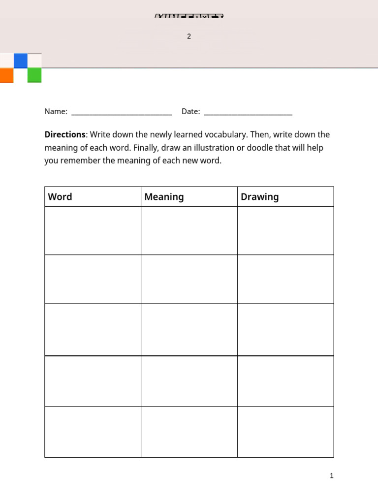 New Vocabulary Tracker | PDF