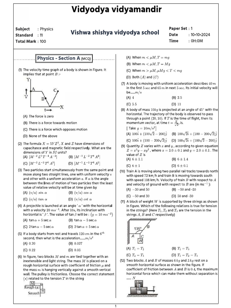 Assignments Physics | PDF
