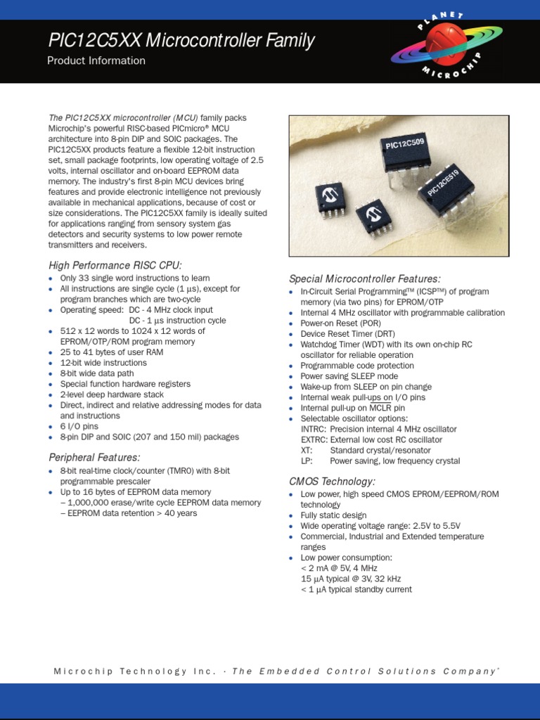 Datasheet | PDF | Microcontroller | Electronics