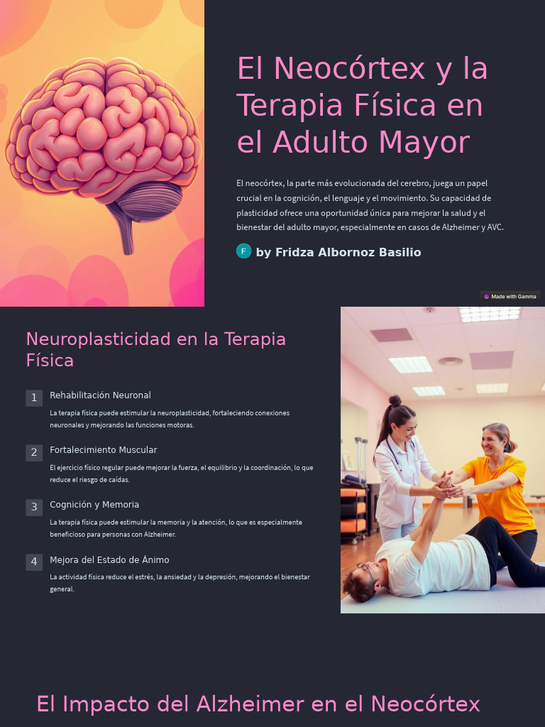 Neocórtex y Terapia Física en Mayores | PDF | Enfermedad de Alzheimer | Carrera