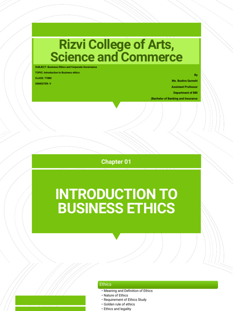 Introduction to Business Ethics | PDF | Morality | Business Ethics