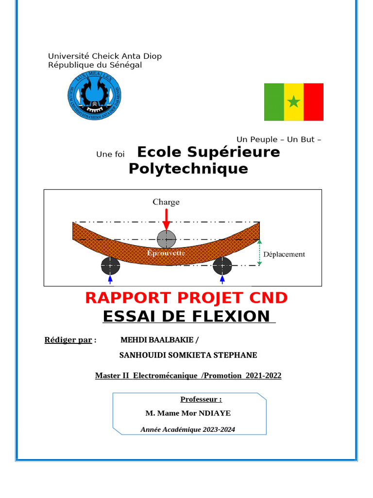 Projet CND | PDF | Résistance des matériaux | Flexion (matériau)