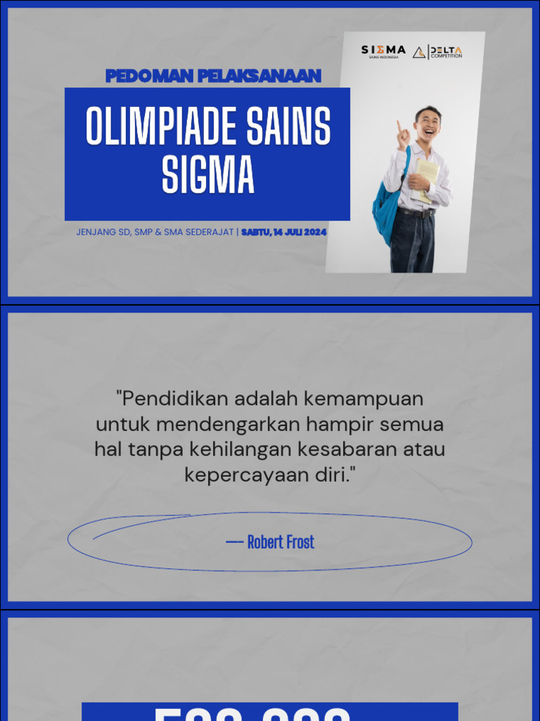 Juknis Sigma (Olimpiade Sains Sigma) | PDF