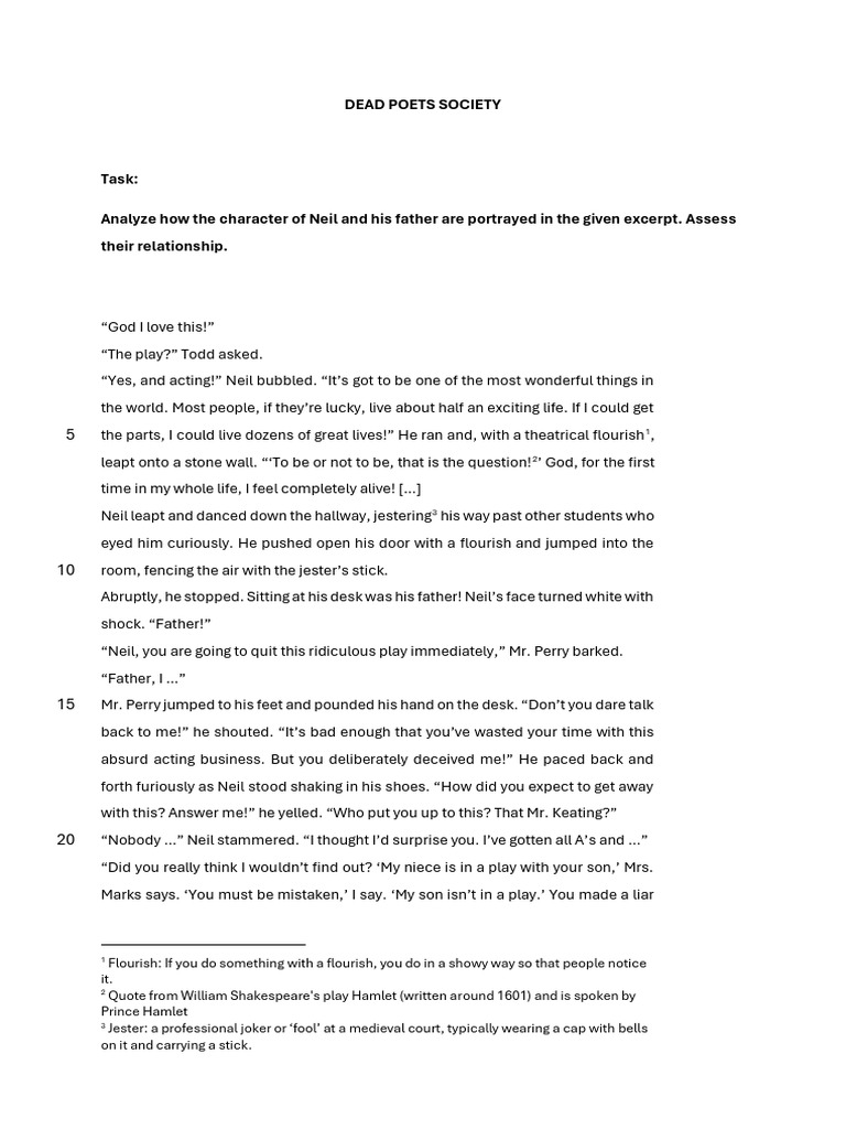 Characterization Exercise | PDF