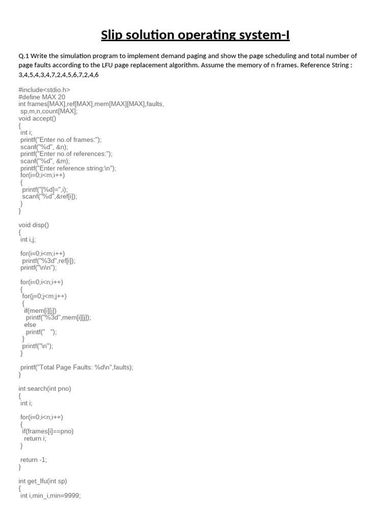 Slip Solutions Operating System | PDF | Computer Standards | Computer ... Slip Solutions Operating System | PDF | Computer Standards | Computer ...
