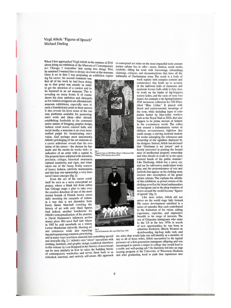 Virgil Abloh Figures of Speech | PDF