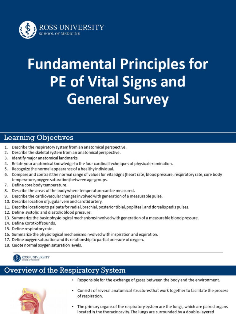 W1 Fundamental Principles For PE of Vital Signs and General Survey ...