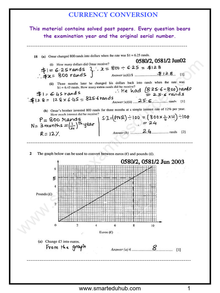 IGCSE Past Papers Math Solved Questions and Answers 1 Paper 2 Topic ...