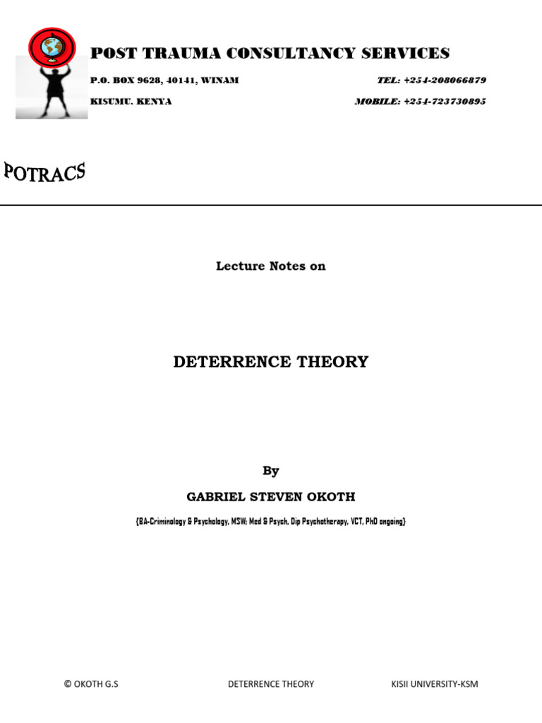 Deterrence Theory | PDF | Crimes | Crime & Violence