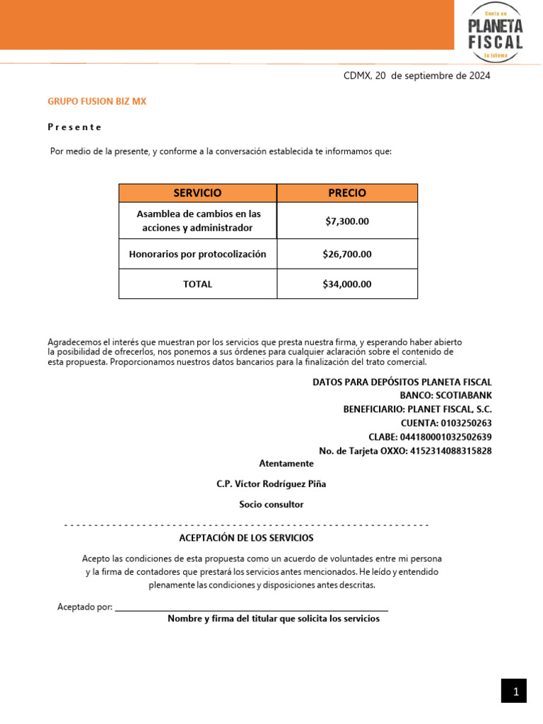 Cotización | PDF | Bancario | Servicios financieros