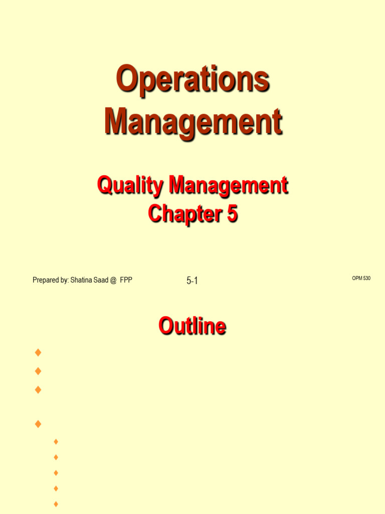 C5 Quality | PDF | Lean Manufacturing | Quality Management