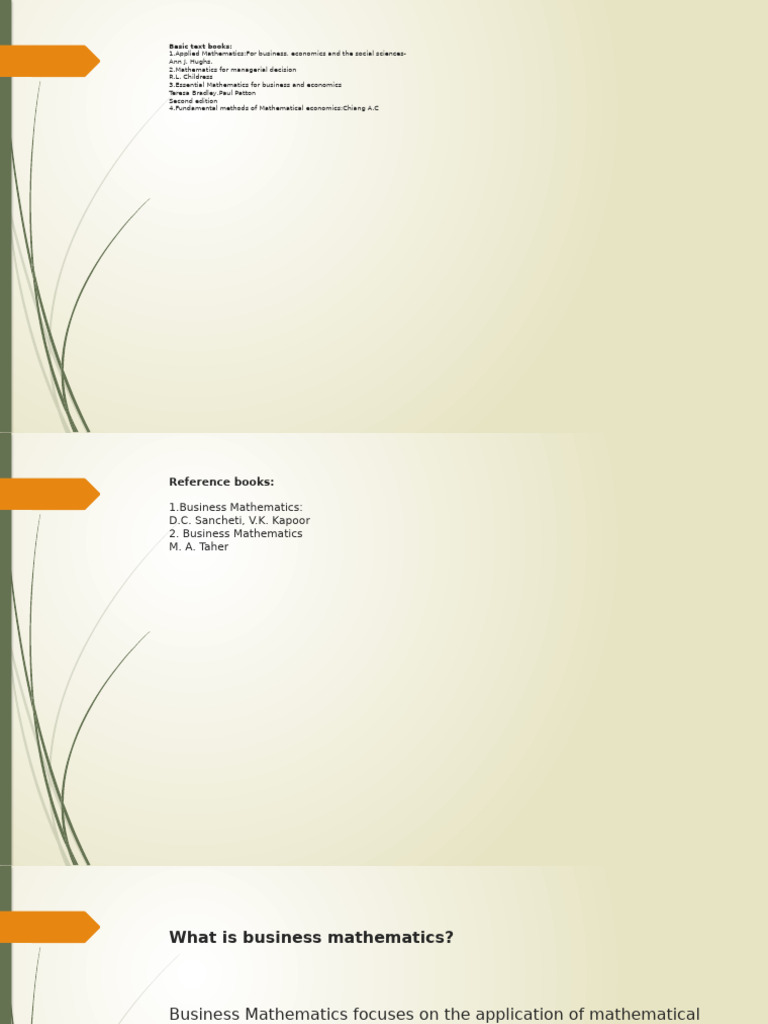 Business Mathematics (1) | PDF | Mathematics | Risk