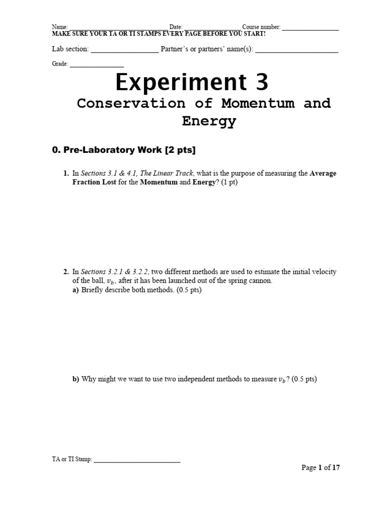 Experiment-3 | PDF | Collision | Momentum