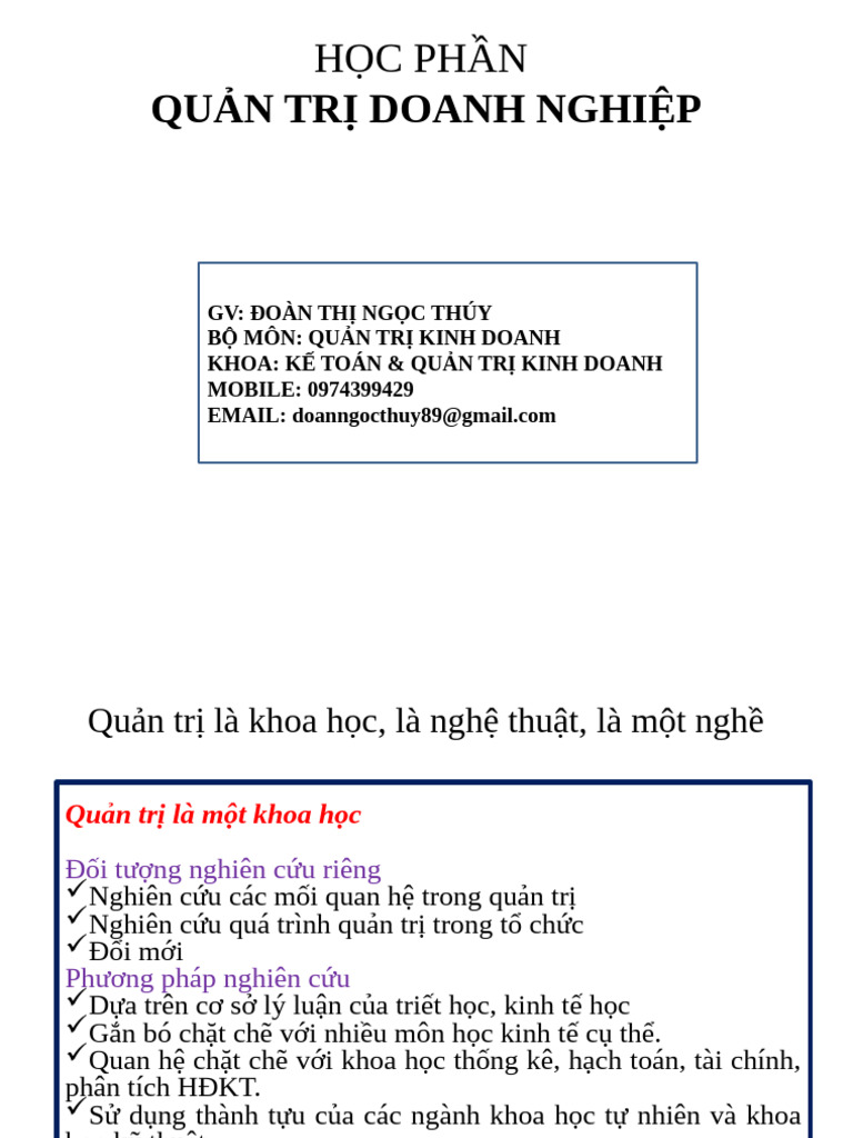 Chương 1 - QTDN | PDF