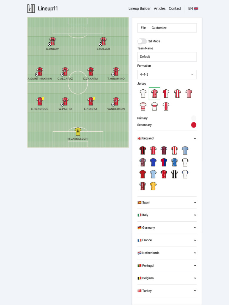 Football Lineup Builder - Create Your Team Formations 2 | PDF