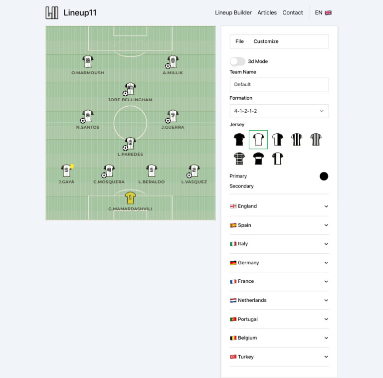 Football Lineup Builder - Create Your Team Formations 4 | PDF