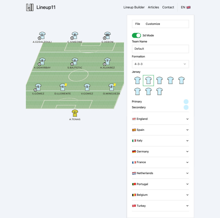 Football Lineup Builder - Create Your Team Formations 3 | PDF