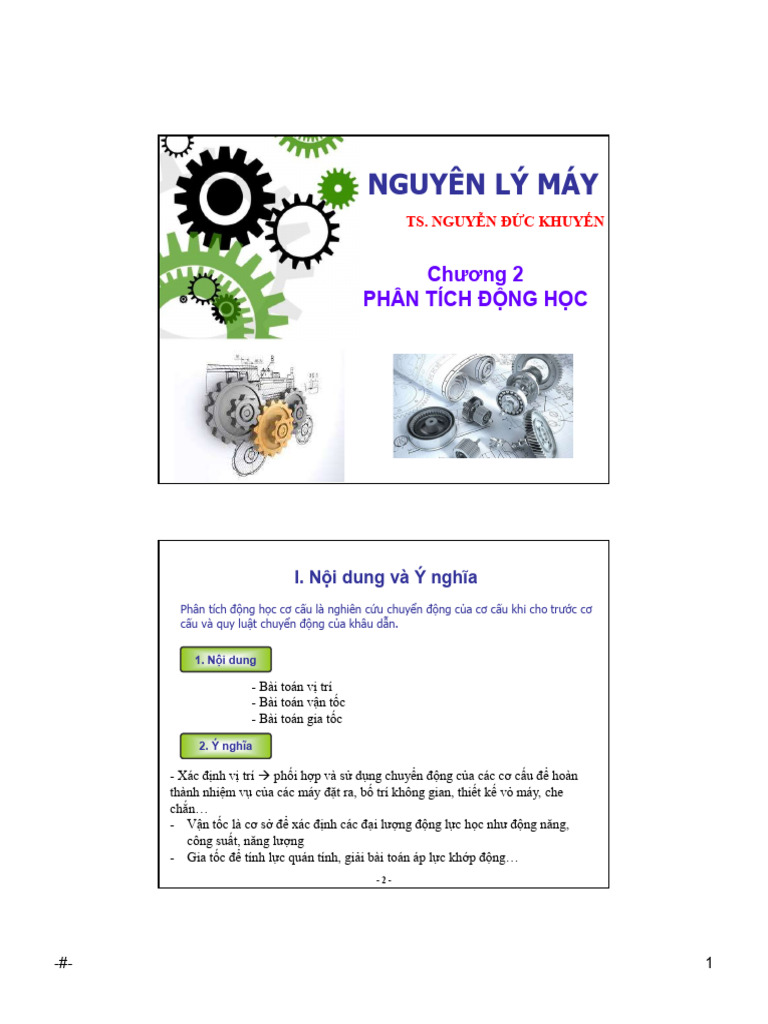 NLM - Chuong 2 - Phan Tich Dong Hoc (Compatibility Mode) | PDF