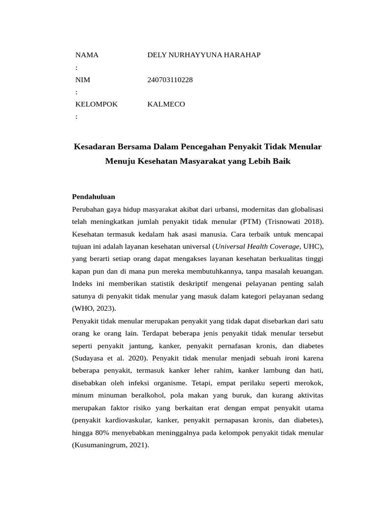 Dely Nurhayyuna Harahap - 240703110228 | PDF
