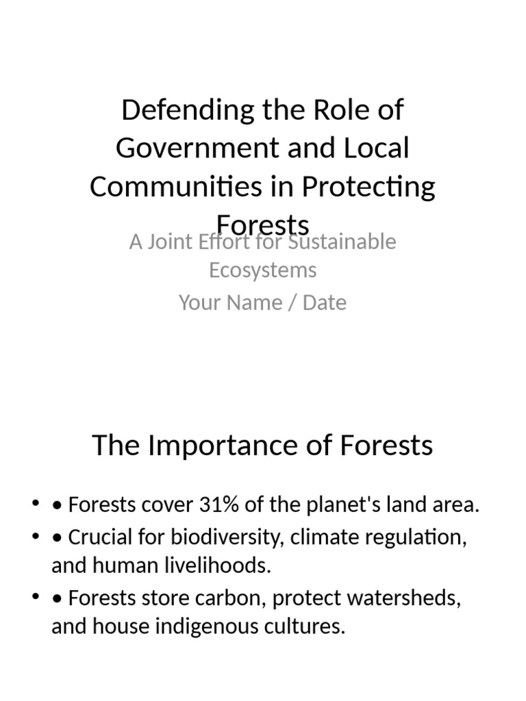 Forest Protection Presentation | PDF
