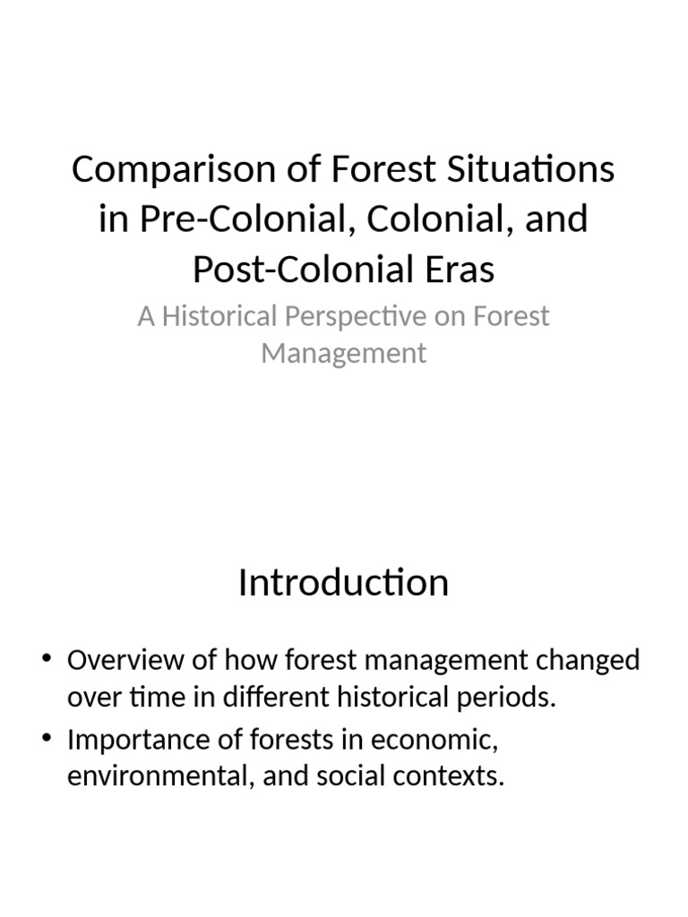 Forest Management Comparison | PDF