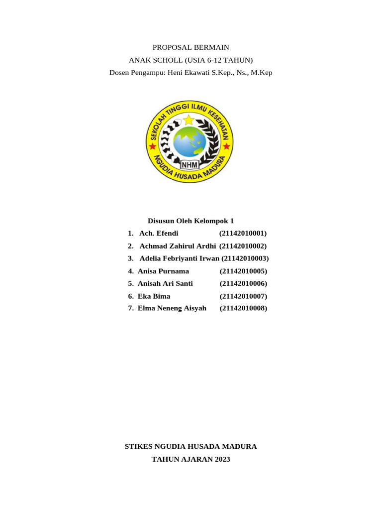 Proposal Bermain Usia Sekolah | PDF