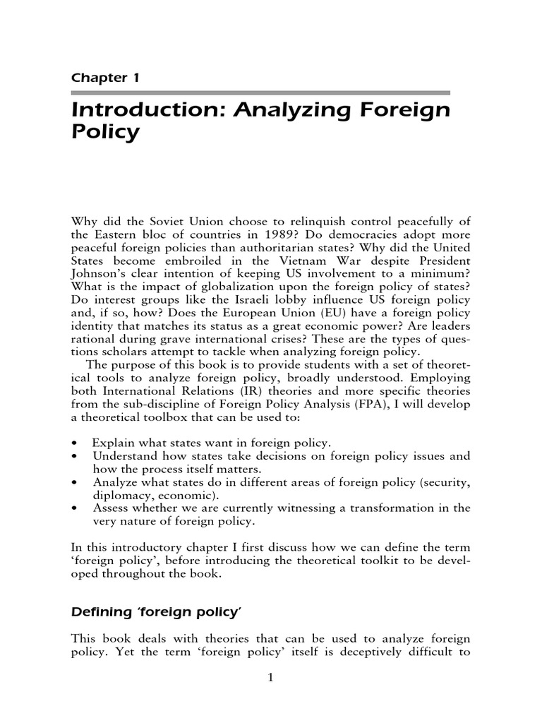 Derek Beach - Analyzing Foreign Policy (2012) - Capítulo 1 | PDF ...