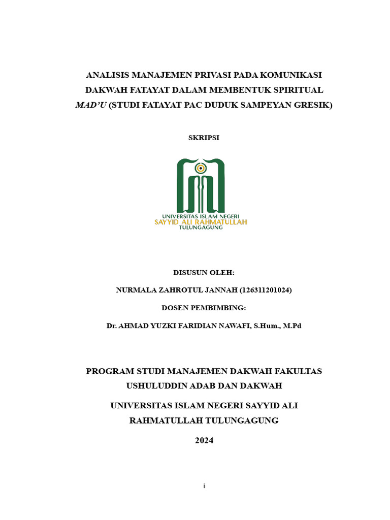 SKRIPSI NURMALA Baru - REV 1 | PDF