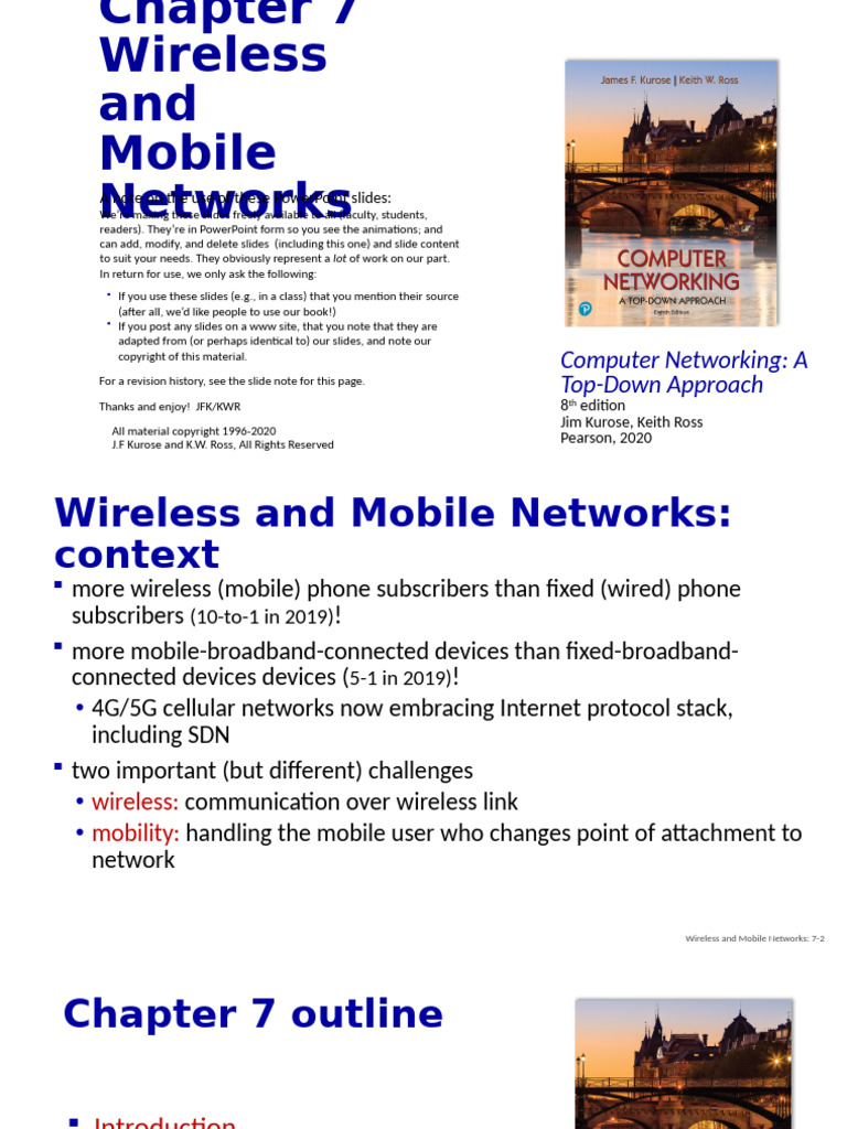 Chapter 7 Wireless Network | PDF | Computer Network | Ieee 802.11