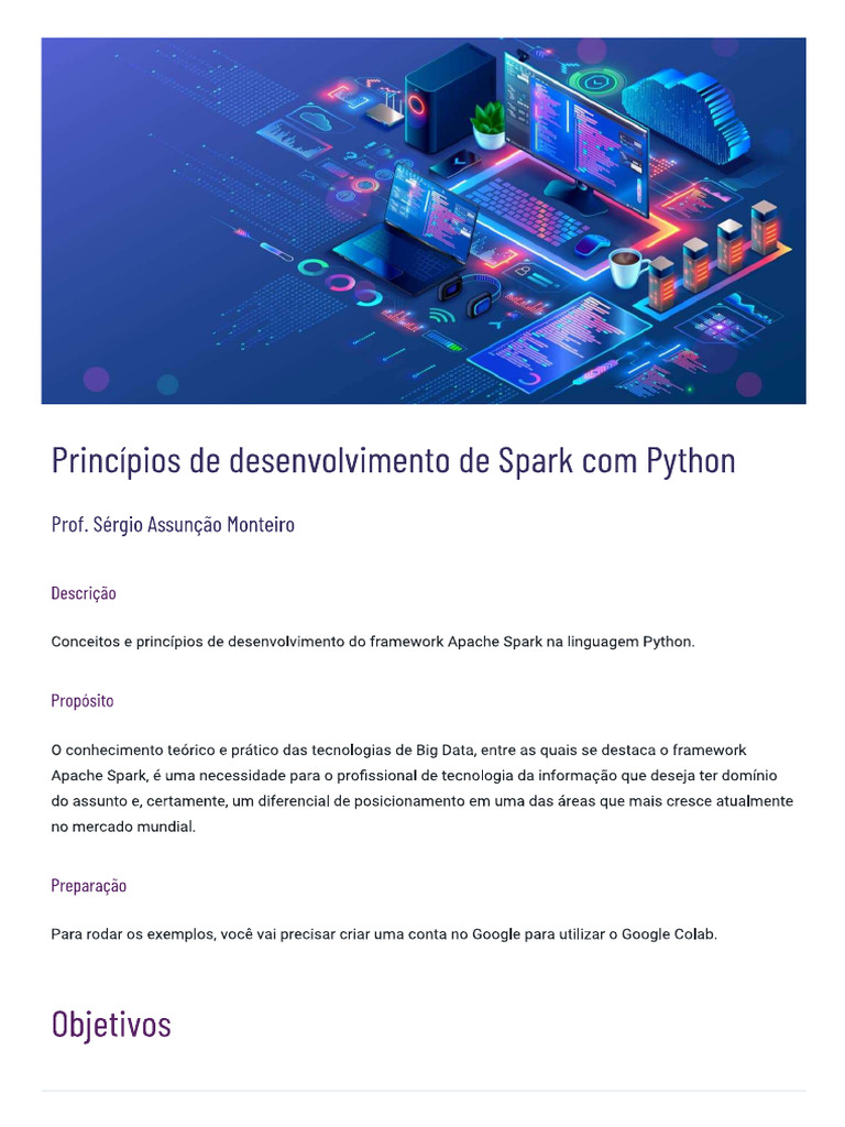 Tema 4 - Princípios de Desenvolvimento de Spark Com Python | PDF