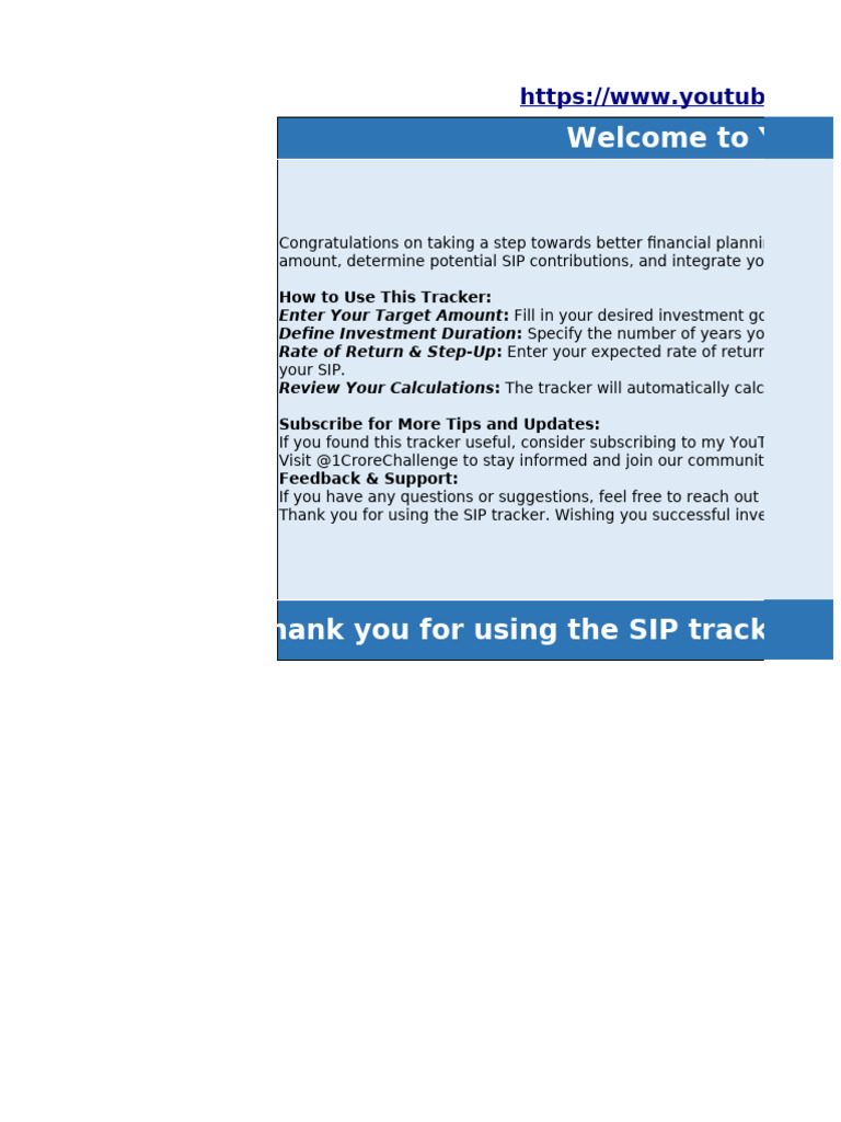 SIP Tracker User Guide | PDF | Economies | Investing