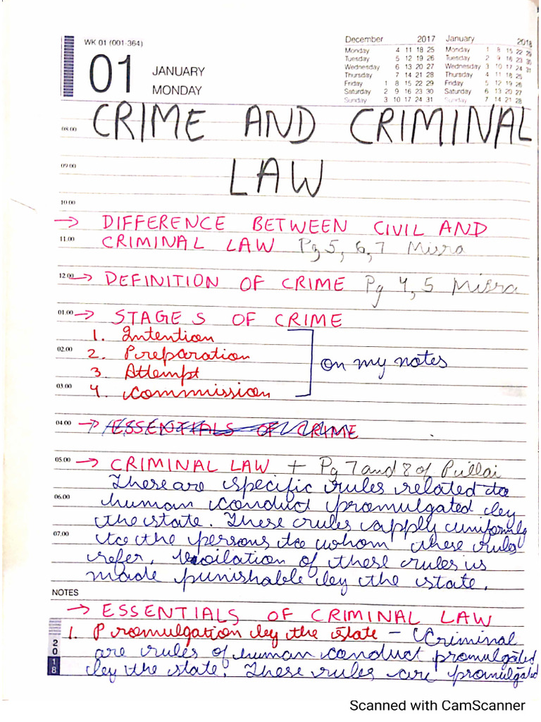 Definition of Criminal Law and It - S Essentials | PDF