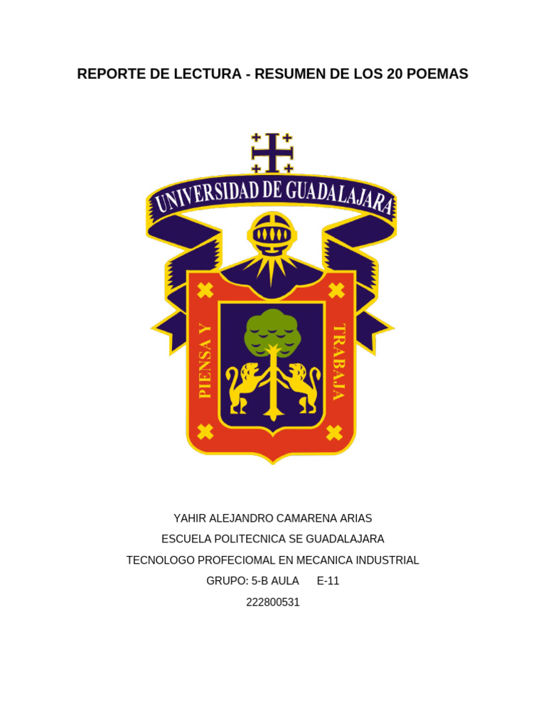 REPORTE DE LECTURA - Docx Yahir | PDF