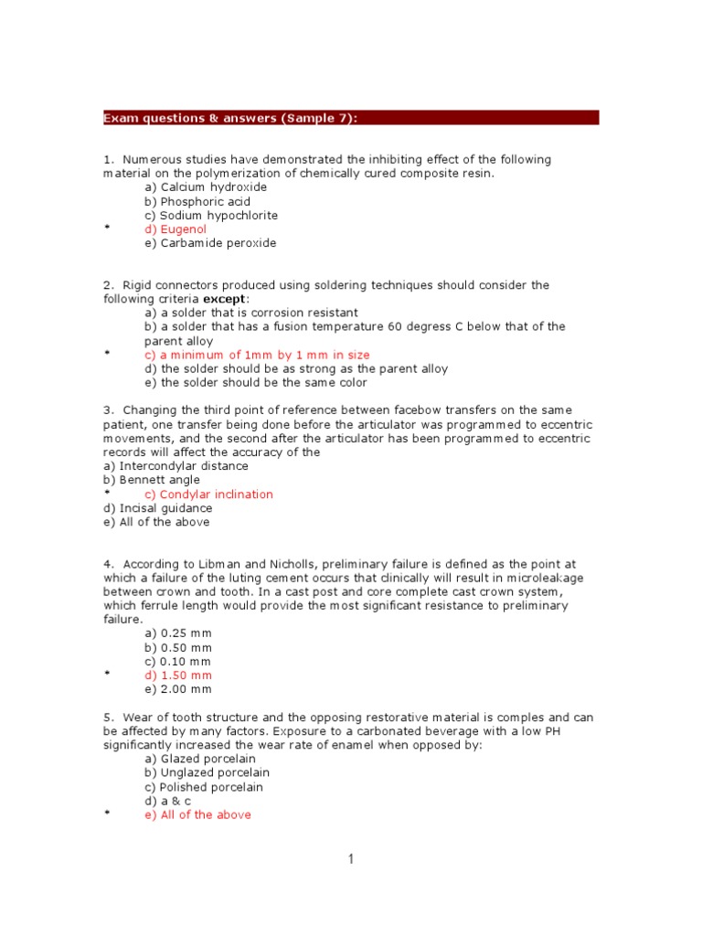 Orthodontics Exam Questions & Answers | PDF | Mouth | Dentistry Branches