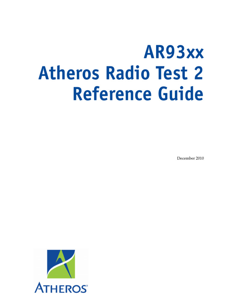 AR93xx ART2 Reference Guide MKG-15527 | PDF | Command Line Interface | Device Driver